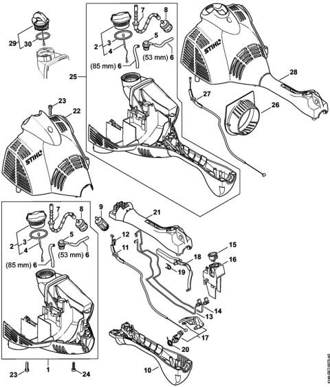 Stihl FS40 – Motor Housing | Lawn & turfcare machinery parts
