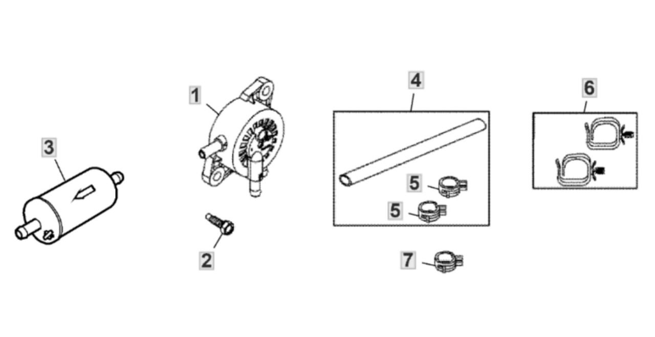 John Deere X127 – Fuel Pump, Filter | Lawn & turfcare machinery parts