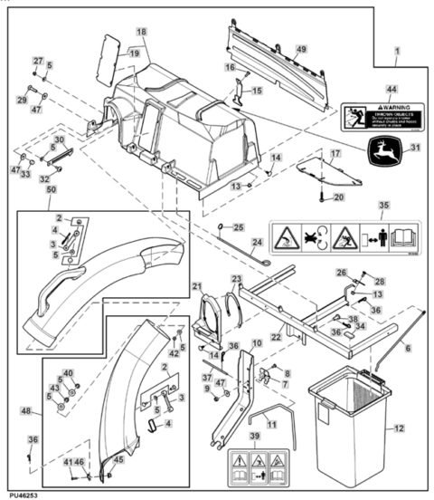 John Deere X127 – 2 Bag Collection System 42inch | Lawn & turfcare ...