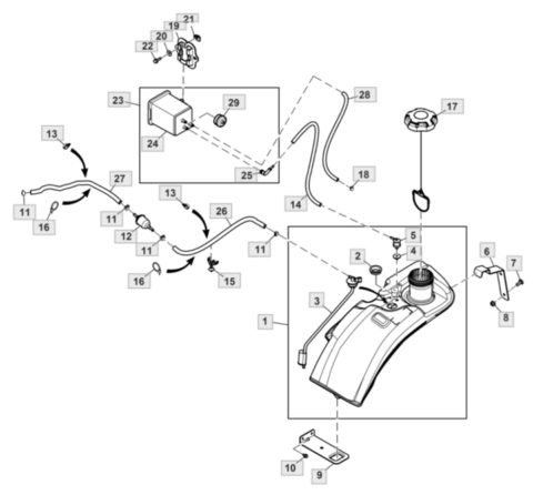 John Deere X350R – Fuel Tank Carbon Canister | Lawn & turfcare ...