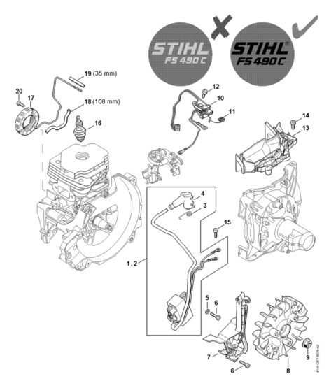 Stihl FS490C-EM – Ignition System | Lawn & turfcare machinery parts