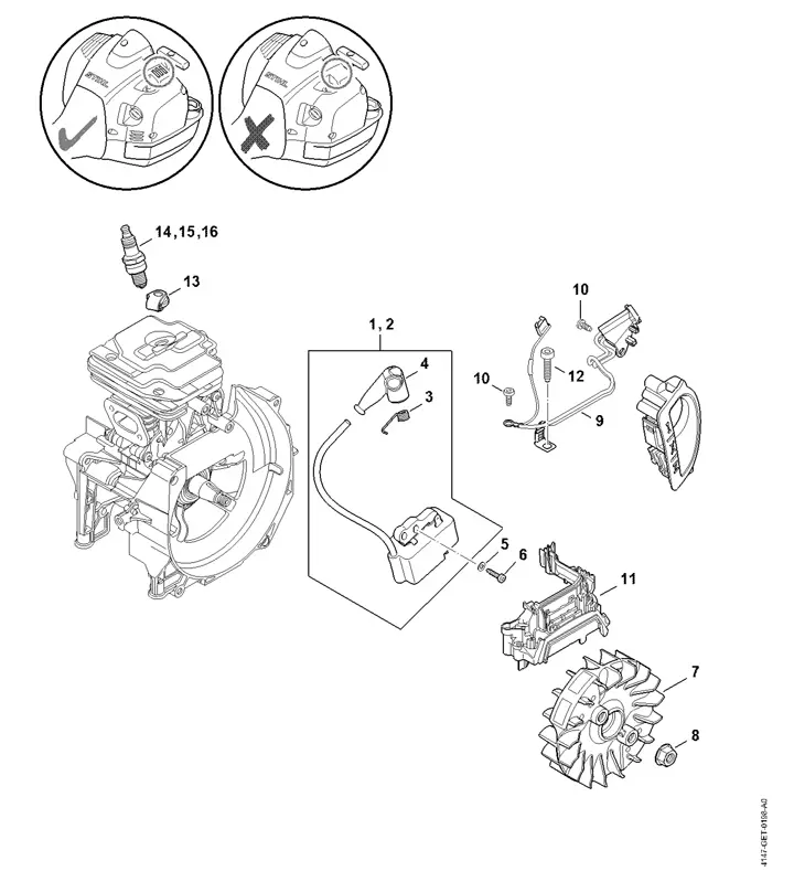 Stihl FS240 Carburettor 4147 24 4147 25 Lawn turfcare machinery parts